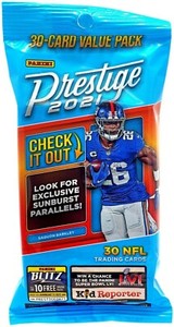 Panini Prestige Football Nfl Jumbo Fat Pack Lot 2 Packs 60 Trading ...