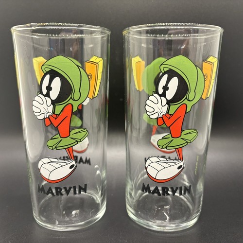 Marvin The Martian 1998 Vintage Tall Drinking Glass Clasped Praying ...