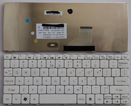 NEW For Gateway LT27/LT23/LT25/LT28/LT40/LT22/ZE6/L Keyboard White No ...