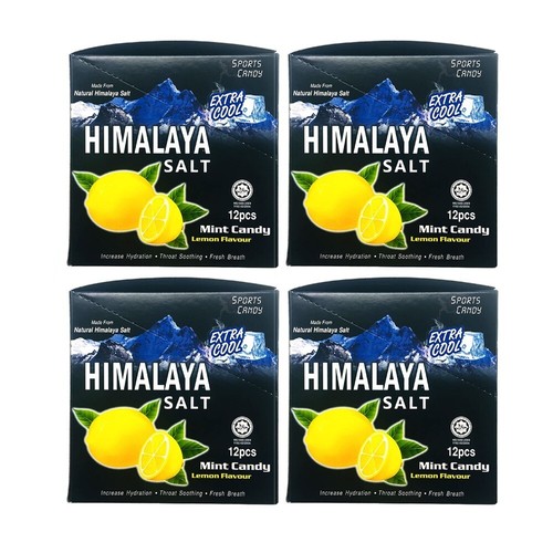 1-4 Box Himalaya Salt Sport Mint Candy Lemon Sore Throat Himalayan (12 ...