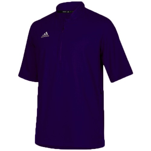Adidas Men's Team Iconic Athletic Gym Performance 1/4 Zip Purple Cage ...