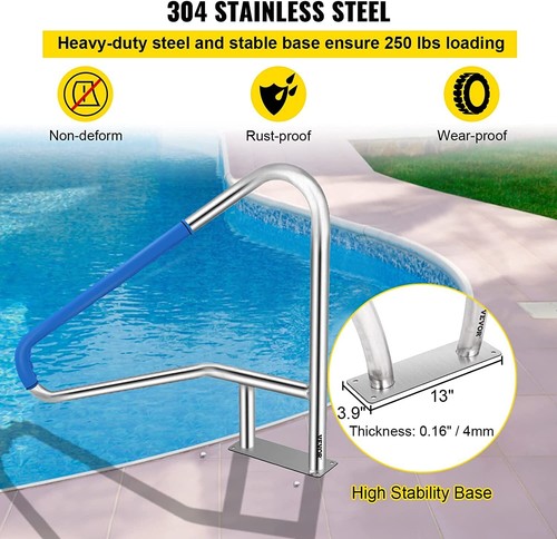 VEVOR Pool Rail 55x32 Pool Railing | eBay