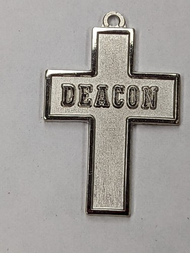 Deacon 1 Inch x 3/4 Inch Silver Cross Necklace Pendant | eBay