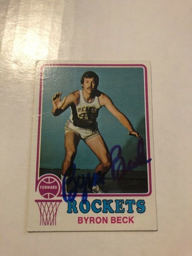 Denver Rockets BYRON BECK Signed Card | eBay
