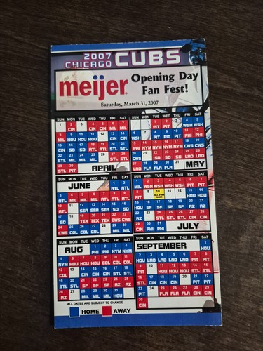 2007 Chicago Cubs Magnet Schedule | eBay