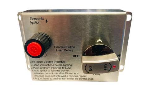 Gas Fire Pit Control Panel - Safety Flame Failure Valve & Ignition Knob ...