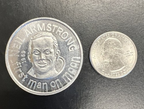 Neil Armstrong - First Man On Moon Metal Token Coin - People Who Made ...