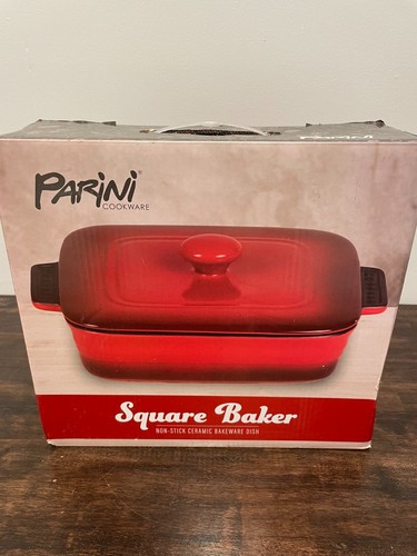 Parini Square Baker New With Original Box. Non Stick Ceramic Red | eBay