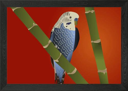 blue parrot Framed Wall Art Poster Canvas Print Picture | eBay UK