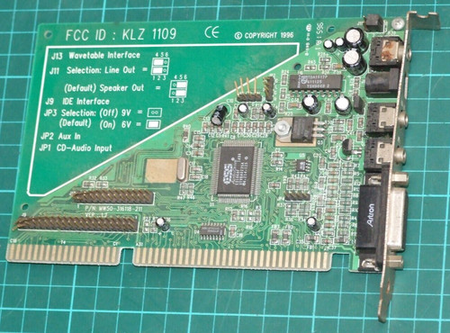 ESS AudioDrive ES1868F sound card PC 16-bit ISA card | eBay
