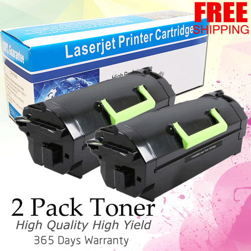 2 PK Toner for Lexmark 621H 62D1H00 MX710DE MX711DE MX810DE MX811DE ...