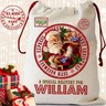 Personalised Santa Sack Father Christmas Bag Present Xmas Stocking Gift ...