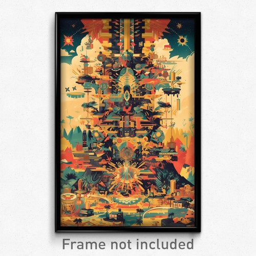 Art Poster - Brown Board Game (Psychedelic Trippy Weird 11x17 Print) | eBay