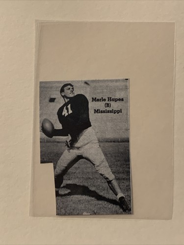 Merle Hapes Ole Miss Rebels Mississippi 1941 Football Pictorial Roto ...
