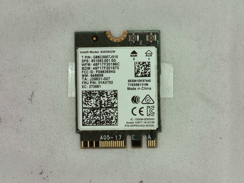 INTEL 8265NGW DUAL BAND WIRELESS-AC 8265 PCI-E M.2 WLAN BT 4.2 WIFI ...