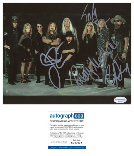 LYNYRD SKYNYRD BAND SIGNED JOHNNY VAN ZANT +3 8x10 PHOTO - ACOA COA | eBay