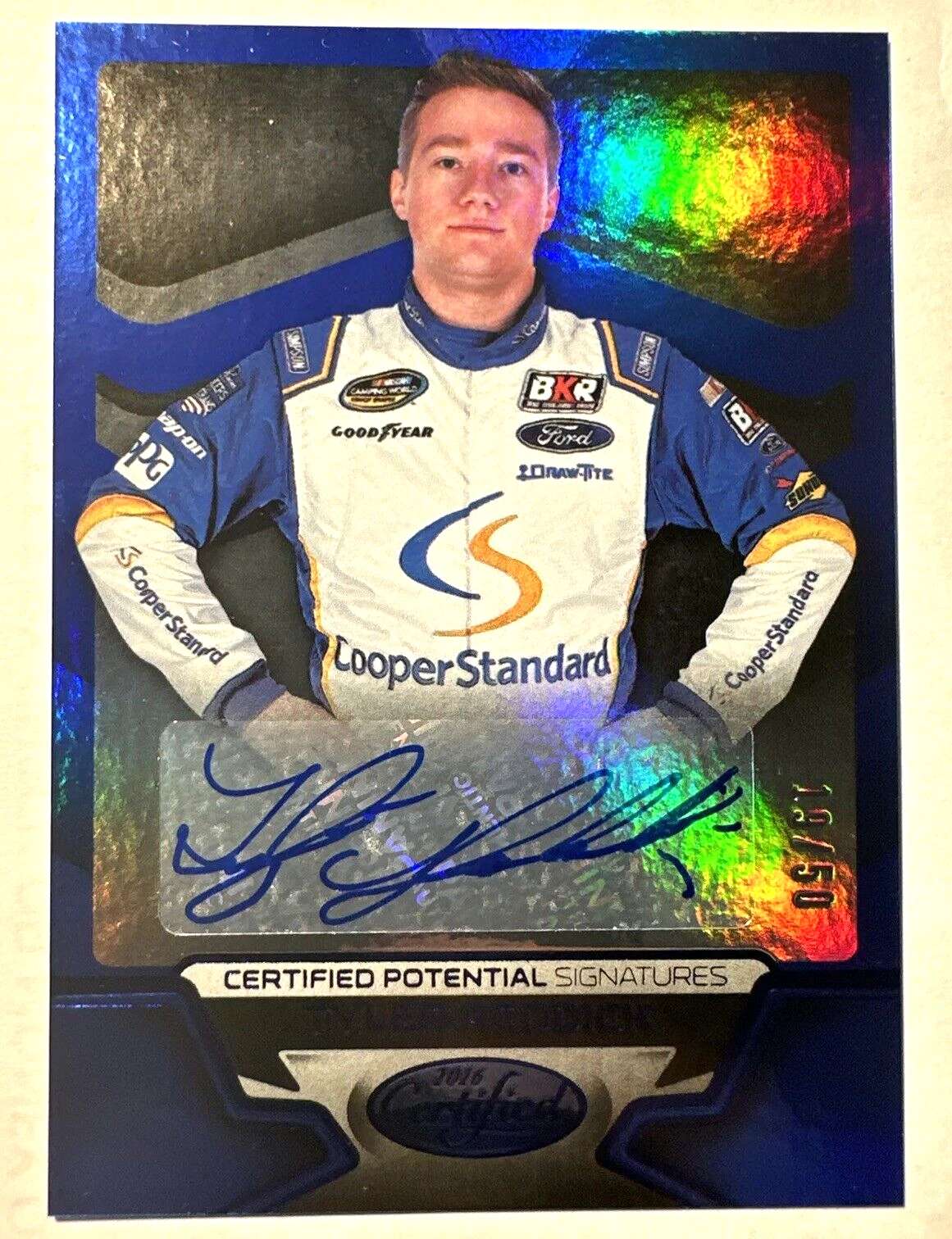 Tyler Reddick 2016 Certified NASCAR #CP-TR Certified Potential ...