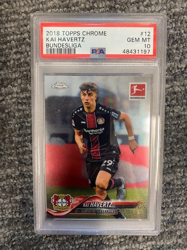2018 TOPPS CHROME Kai Havertz #12 Bayer Leverkusen RC Rookie PSA 10 | eBay