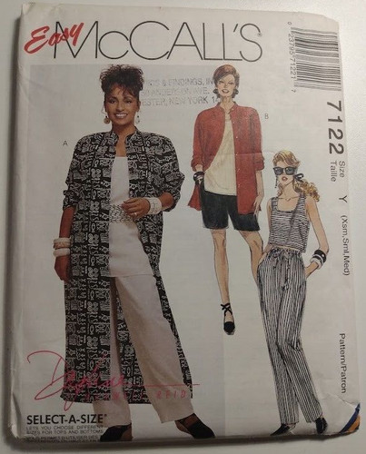 McCall's 7122 EASY Jacket Tunic Top Pant Short Size 4-14 NEW UNCUT ...