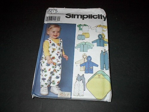 Simplicity Pattern 9275 Babies Layette Size XXS XS S M L Uncut 2000 | eBay