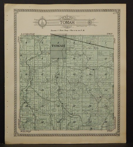 Wisconsin Monroe County Map Tomah Township 1915 J18#26 | eBay