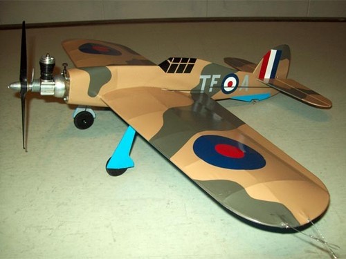 RC Airplane Laser Cut Short Kit Top Flite Hawker Hurricane Control Line ...