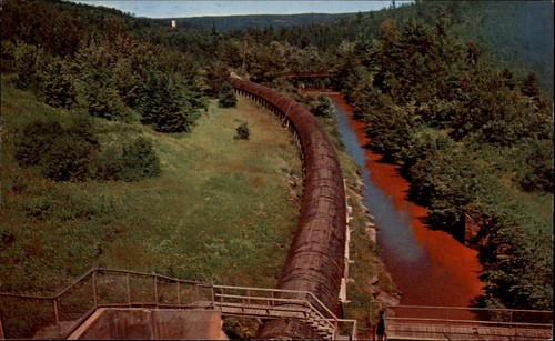 Pipeline Victoria Dam Ontonagon River Michigan vintage postcard n630 | eBay