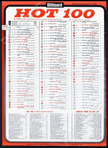 1965 The Beatles Help top of Billboard Hot 100 chart | eBay