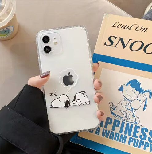 Snoopy Case For iPhone, Cartoon Shockproof Case For iPhone 16 15 14 13 ...