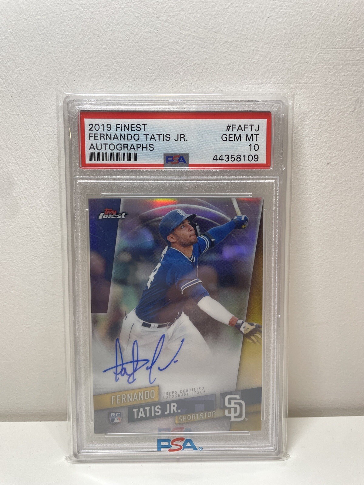 Fernando Tatis Jr. 2019 Topps Finest #FA-FTJ Autographs PSA 10 Price ...