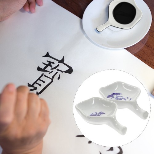 2 PCS Calligraphy Drawing Dish Chinese Supplies and Painting Tools Tray ...