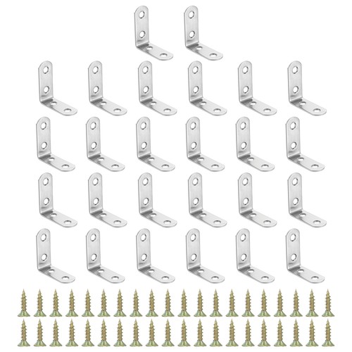 24Pcs 1.57 inch Stainless Steel Corner Braces Angle Bracket with Screws ...