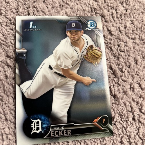 2016 Bowman Draft Chrome Mark Ecker Detroit Tigers 1st Bowman BDC-114 ...