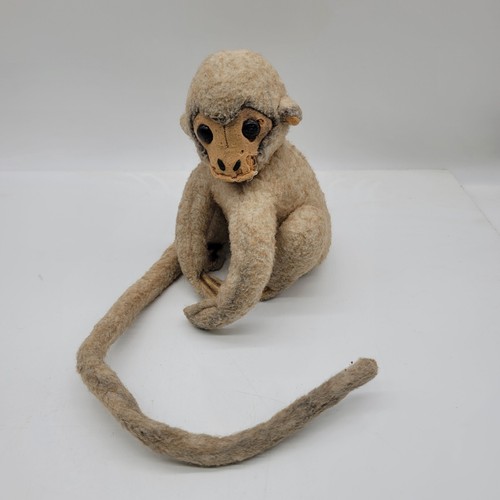 Vintage Posable Mohair Wool Monkey Stuffed Animal Straw | eBay