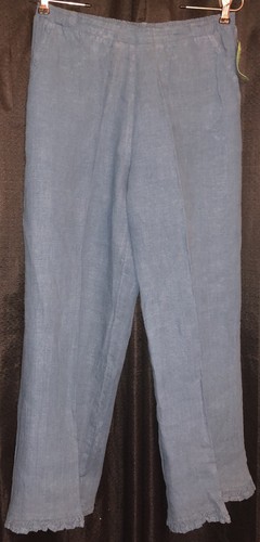 Match Point Linen Pants Size S Small Blue | eBay