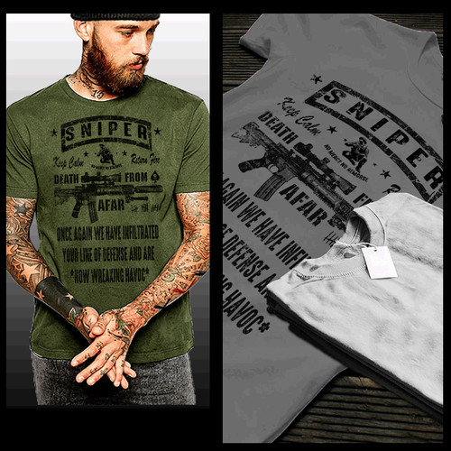 Sniper t-shirt Army Marksman Scout Sharpshooter Infantry Support Wreak ...