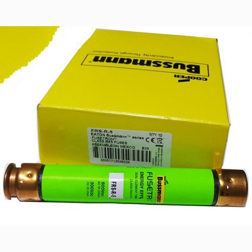 10pc new Bussmann FRS-R-5 Fusetron Dual Element Time-Delay Fuse 600V 5 ...