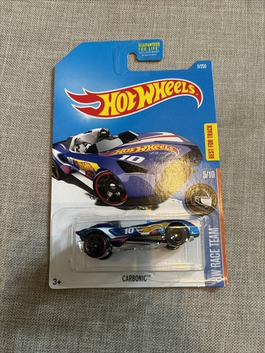 2016 Hot Wheels #5 HW Race Team 5/10 CARBONIC Blue w/Black Pr5 Spoke ...