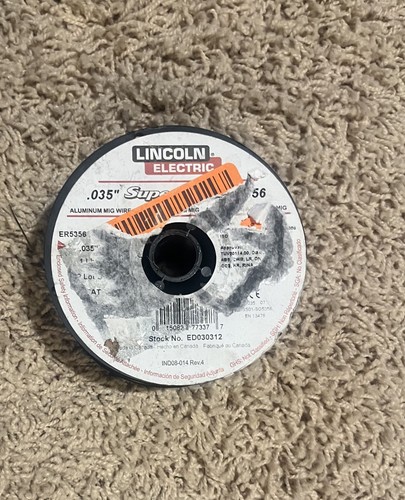 Lincoln Electric Aluminum Solid MIG Welding Wire Spool .035" Dia 1lb ...