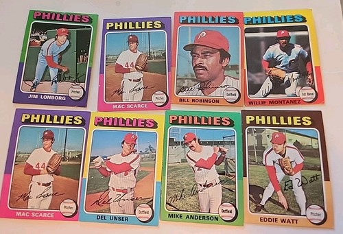 1975 MINI Topps Mini Baseball Lot Of 8 Philadelphia Phillies Cards | eBay