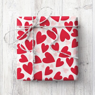 Love Heart Wrapping Paper for sale | eBay UK