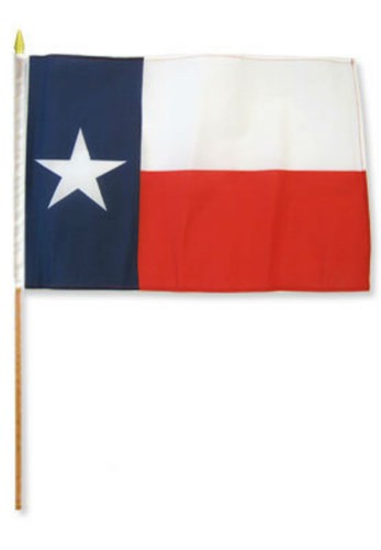 12x18 12"x18" Wholesale Lot of 12 State of Texas Stick Flag wood Staff ...