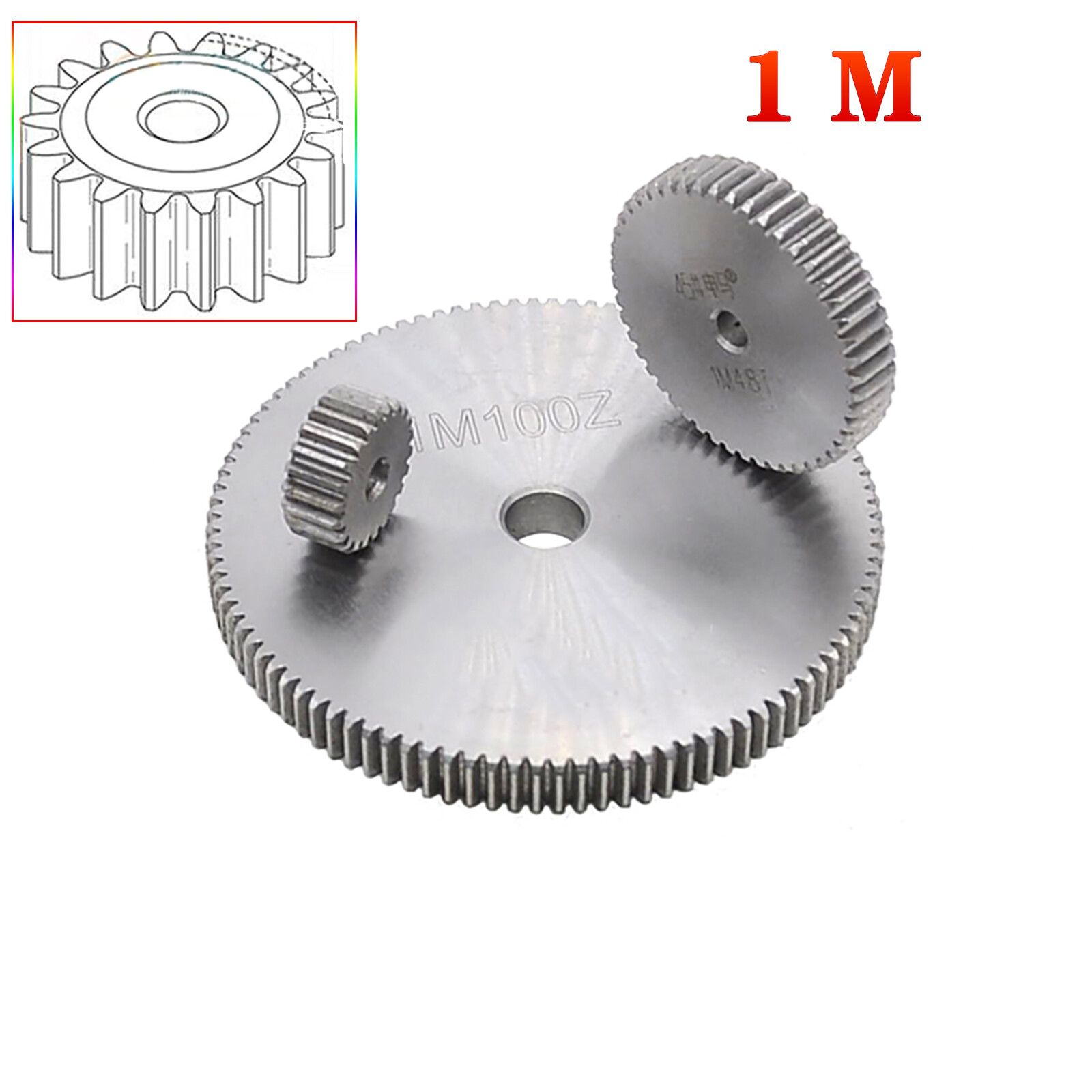 Zahnräder Modul 0,5 aus Kunststoff gefräst 10 bis 230 Zähne POM Plastik ...