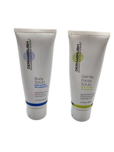 2 - DERMABRUSH Gentle Facial + Body Scrub Cleansing System ACNE 1.7 oz ...