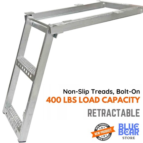 2 Rungs Pull-Out Trailer Step Ladder Folding Truck Steps Bolt-on for ...