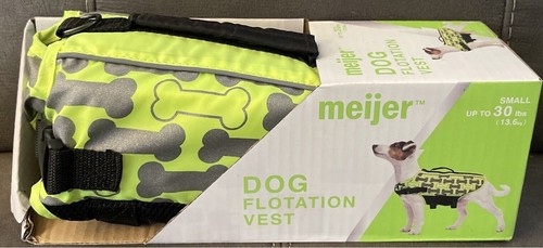Meijer Reflective Dog Floatation Vest Doggie Water Life Jacket Size ...