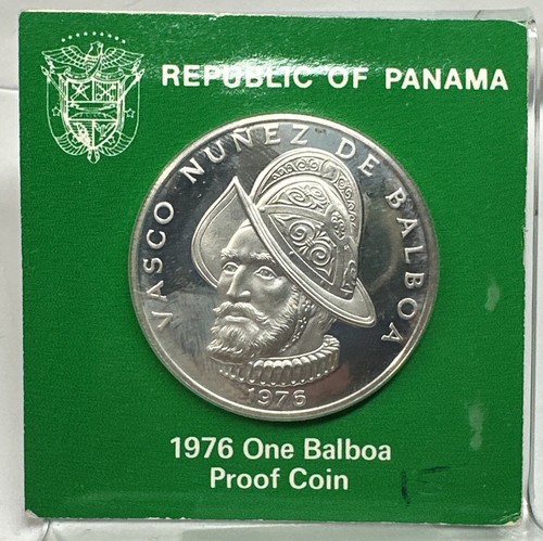 1976 REPUBLIC OF PANAMA ONE BALBOA PROOF COIN - VASCO NUNEZ DE BALBOA ...