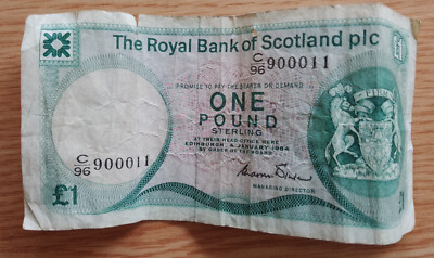 One Pound Note Scotland for sale | eBay