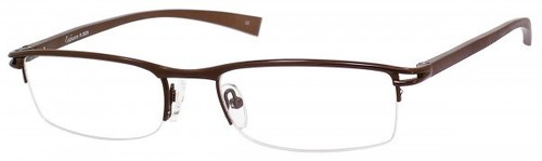ENHANCE EN3829 MEN'S SEMI-RIMLESS EYEGLASSES 54-19-140 BROWN WITH SOFT ...