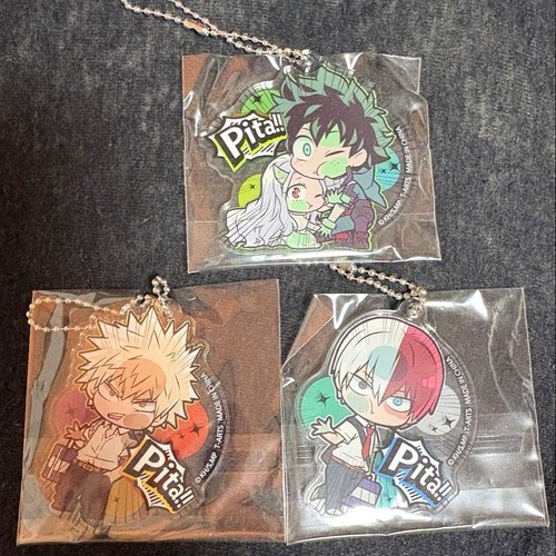 My Hero Academia Deformed Keychain Set Deku Bakugo Todoroki 3pcs | eBay